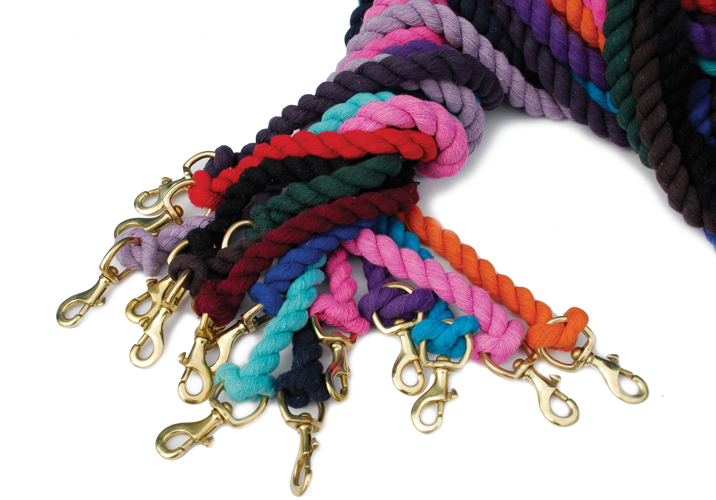 Cotton Lead Rope With Brass Trigger Hook | Rhinegold