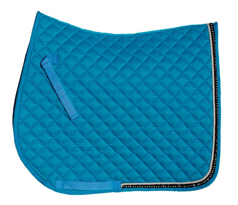 Equine Saddle Pads - Elite Diamante Trimmed Design | Rhinegold